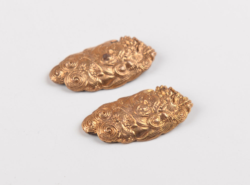 Brass Plated Gold/Silver Menuki For Japanese Samurai Swords MEG20 – SHIJIAN